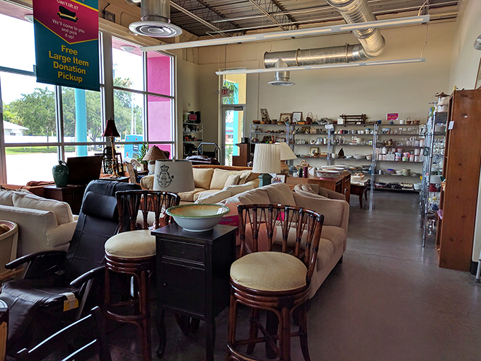 The furniture section showcases mid-century pieces alongside contemporary finds. That perfect accent chair or side table might be waiting to complete your living room's look.