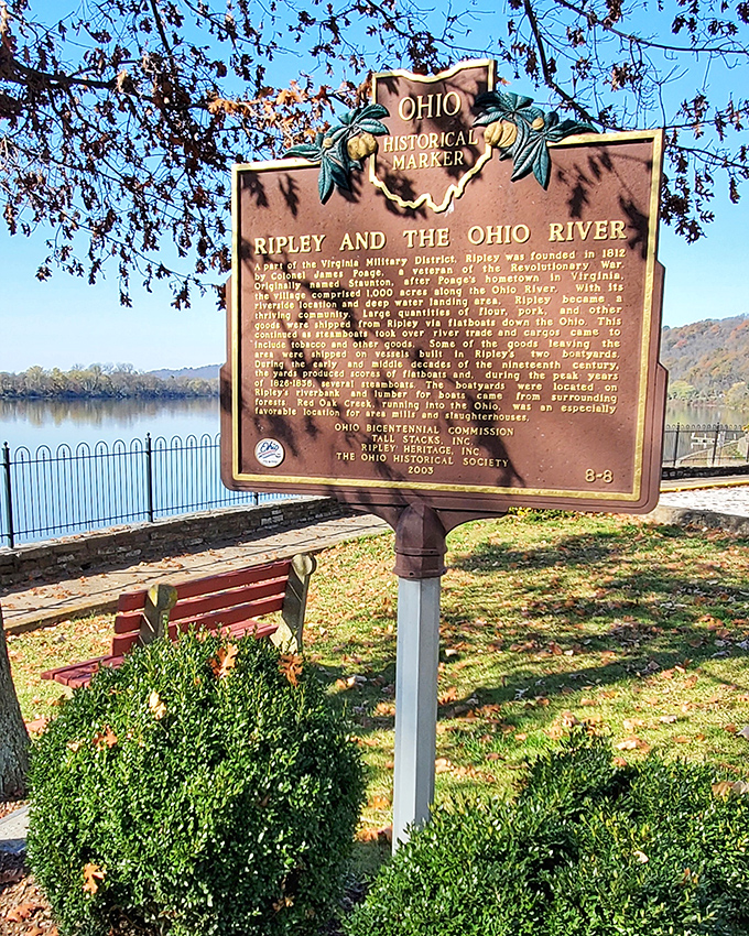 History isn't relegated to museums in Ripley&mdash;it stands proudly on street corners, telling stories of river commerce and freedom's path to anyone who takes a moment to read. 