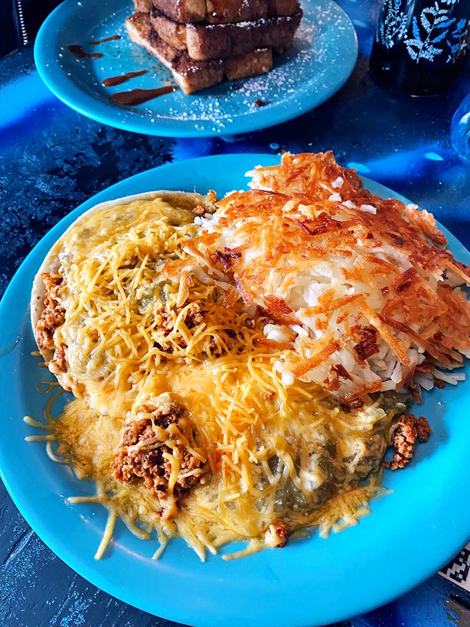 Huevos rancheros meets hash browns in a cheesy romance novel I'd read cover to cover, fork in hand.