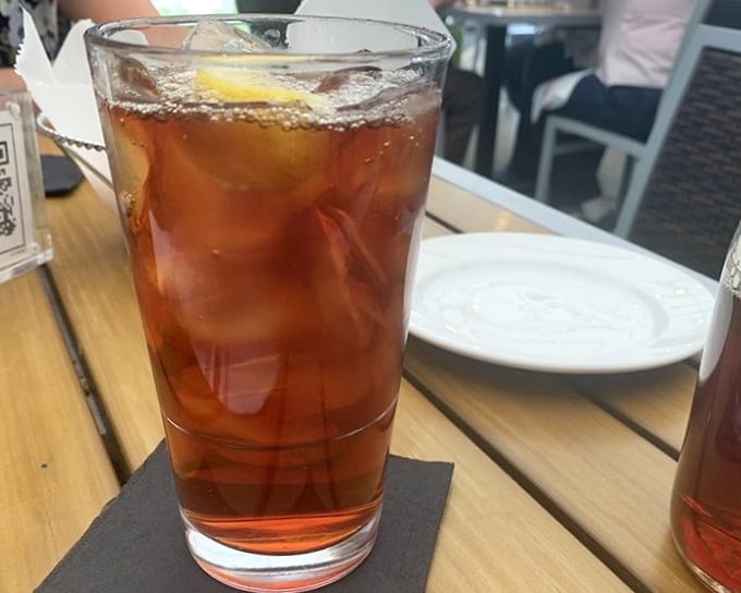 Sometimes the simplest pleasures are the best &ndash; a perfectly brewed iced tea with a lemon wedge, waiting to wash down all that comfort food.