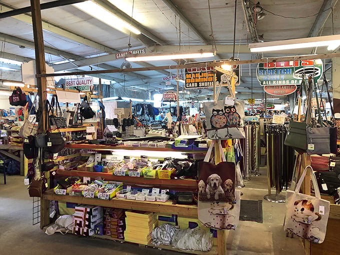 The indoor market stretches endlessly, creating a climate-controlled paradise for serious bargain hunters and browsers.