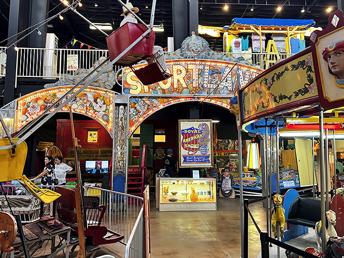 The museum's interior recreates the sensory overload that made carnival visits unforgettable adventures for entire families.