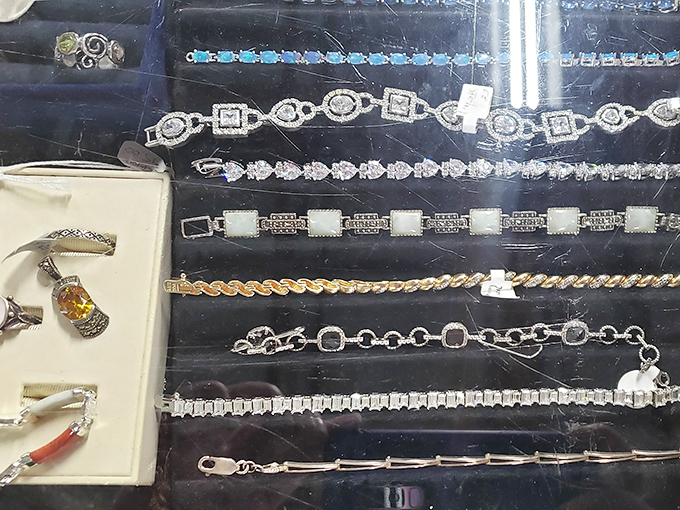 Vintage jewelry displays showcase the elegant craftsmanship that made accessories true works of wearable art.