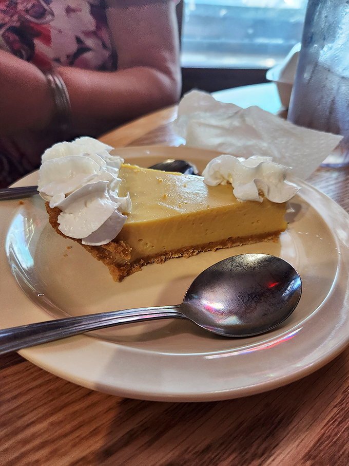 Key lime pie that strikes that perfect balance &ndash; tangy enough to make you pucker slightly, sweet enough to make you smile immediately after.