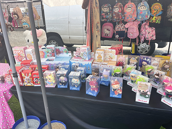 Colorful characters in miniature form await new homes, their plastic smiles promising hours of entertainment for kids and stepped-on pain for parents.