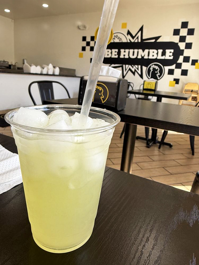 The Cactus Cooler&mdash;a bright yellow oasis of sweet relief when your mouth is wondering why you chose "Humble Hot AF" despite all warnings.