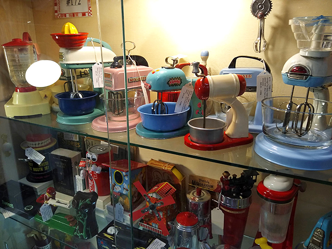 The kitchen gadget corner: where your grandmother's mixers remind us that baking was an arm workout before SoulCycle existed.