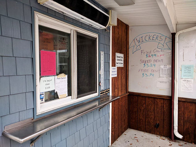 The order window&mdash;seafood's version of a confessional booth. "Forgive me, for I have not had crab in weeks" is a common opening line.