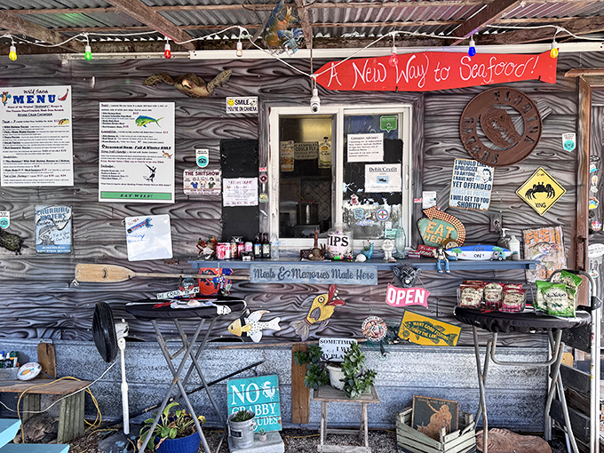 "A New Way to Seafood" isn't just a sign&mdash;it's a mission statement. This ordering window has witnessed more food epiphanies than a cooking show marathon.