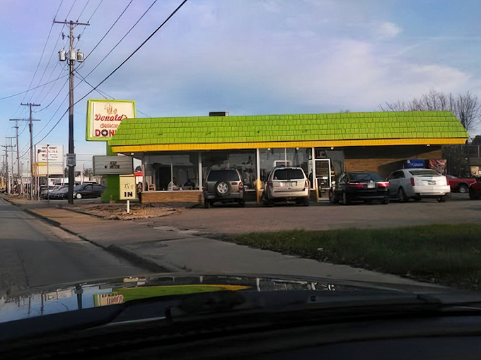 Cars line up like it's a drive-through concert, but the real show happens inside.