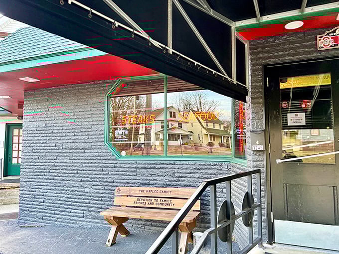Even the entrance bench welcomes you with Youngstown warmth&mdash;"Food, Family, Friends and Community" isn't just a sign, it's a promise.