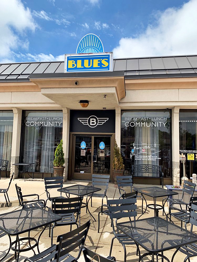 Outdoor seating where you can enjoy exceptional food while pretending you're sophisticated enough for al fresco dining.