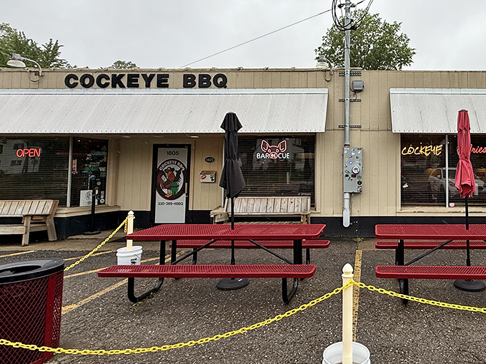 Outdoor seating for those who can't wait to dig in or who need extra room for the food coma that inevitably follows.