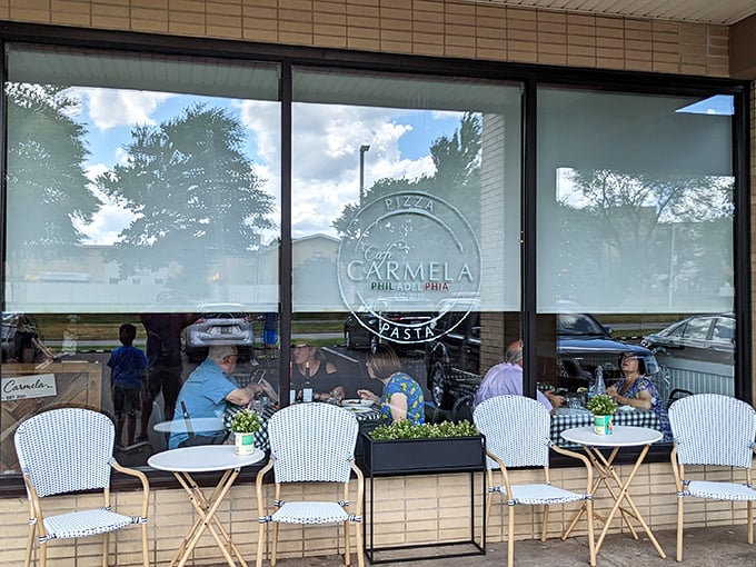 The outdoor caf&eacute; tables aren't just seating&mdash;they're front-row tickets to people-watching with the bonus of Italian food delivered straight to your perch.