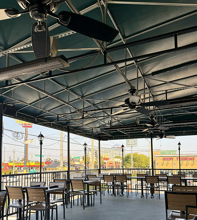 Outdoor seating that offers fresh air, people-watching, and the perfect excuse to order "just one more" of whatever you're having.