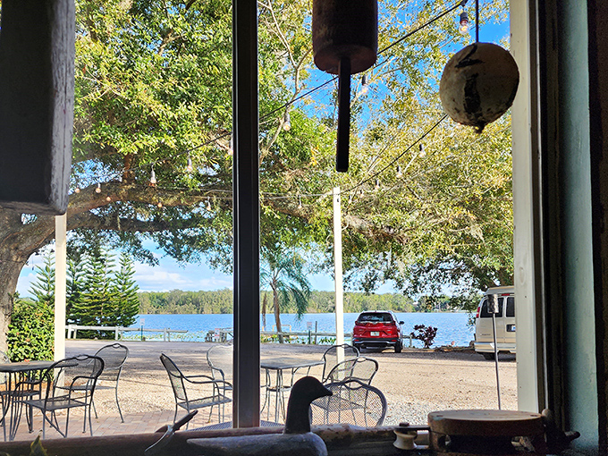 The view that answers the age-old question: "Does food actually taste better when you can see water?" (Spoiler alert: absolutely yes).