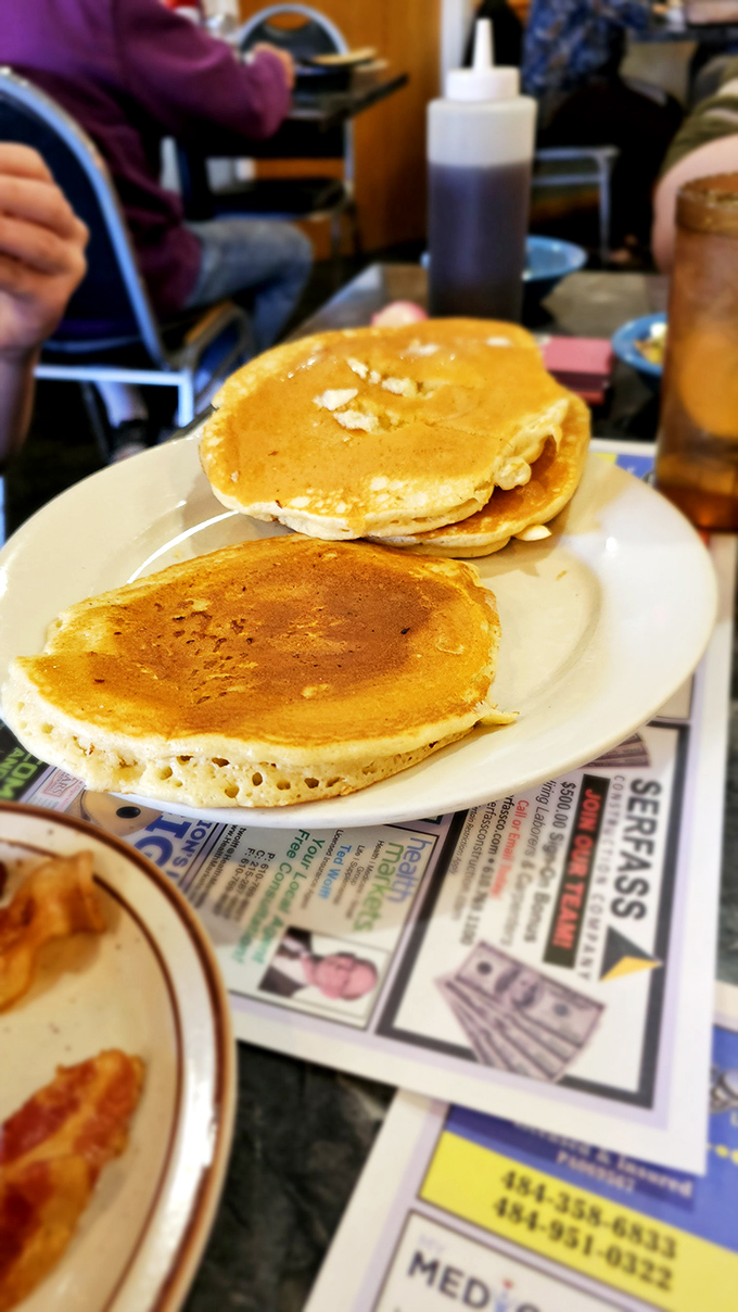 Golden-brown pancakes that make you understand why people write songs about simple pleasures&mdash;these aren't just breakfast, they're edible sunshine.