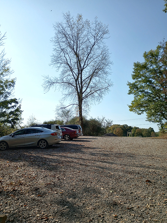 The unassuming entrance to natural wonder &ndash; where ordinary parking spots lead to extraordinary experiences just a short hike away. 