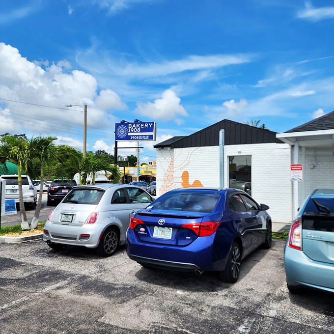 The full parking lot tells the real story&mdash;locals know this place is worth hunting for a spot. Florida's worst-kept culinary secret.