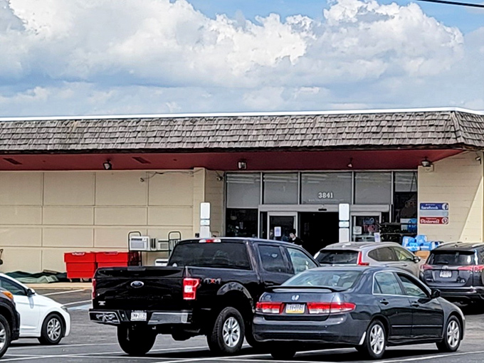 Ample parking means no circling the block – just pure shopping bliss awaiting inside.