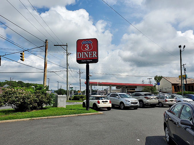 A packed parking lot is the universal sign language for "The food inside is worth waiting for." Delaware locals clearly got the memo.