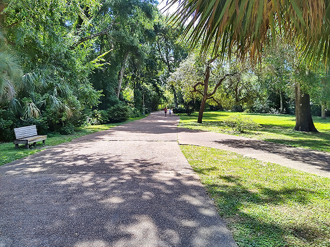 Paved pathways meander through paradise, making this natural wonder accessible to every explorer.