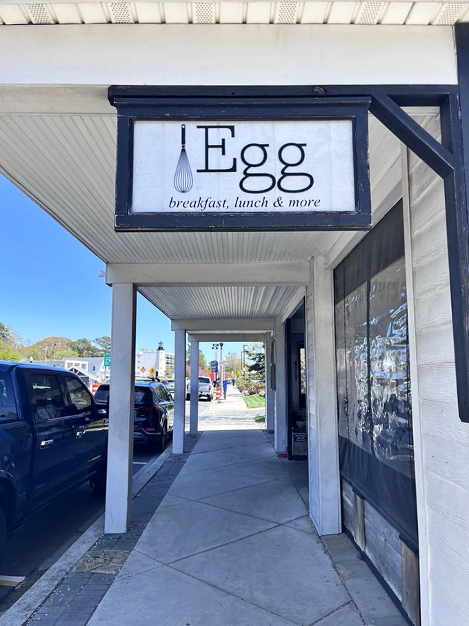 The sign promises "breakfast, lunch & more," but that whisk logo hints at the egg-centric delights awaiting inside. Follow it to flavor town.