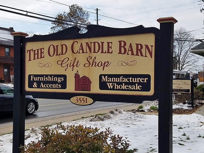 The roadside sign announces your arrival at a true Lancaster County institution&mdash;furnishings, accents, and handcrafted treasures await.