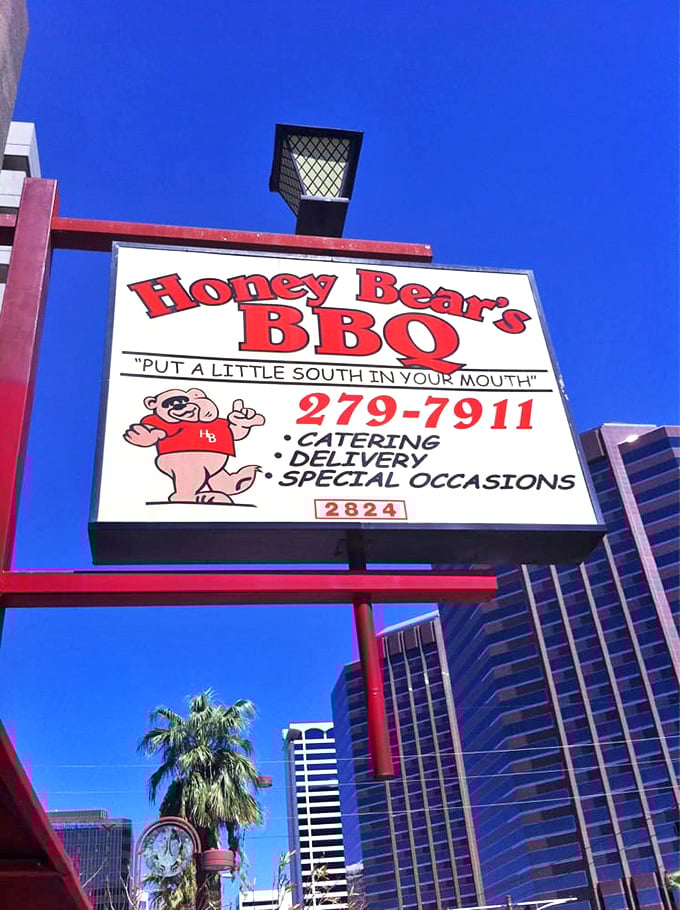 Put a little South in your mouth&mdash;a slogan that delivers on its promise with every smoky, saucy bite.