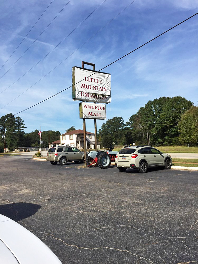 The sign says it all&mdash;"Little Mountain Unlimited"&mdash;because the possibilities for discovery here truly are limitless. Even the parking lot has character.