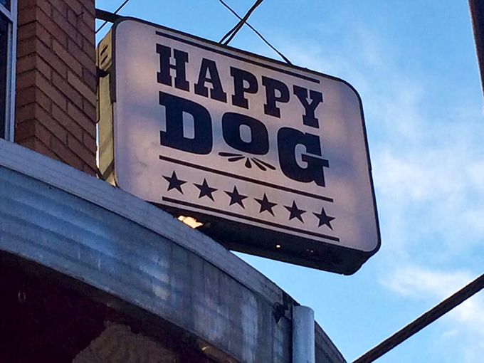 The iconic sign glows like a beacon of hope for the hungry. Six stars because five just wasn't enough to rate this Cleveland hot dog institution.