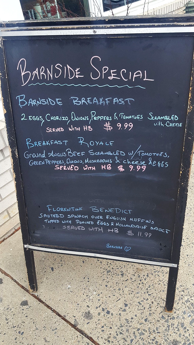 The specials board&mdash;where breakfast dreams are spelled out in chalk and decisions become even harder. That Florentine Benedict is calling my name!