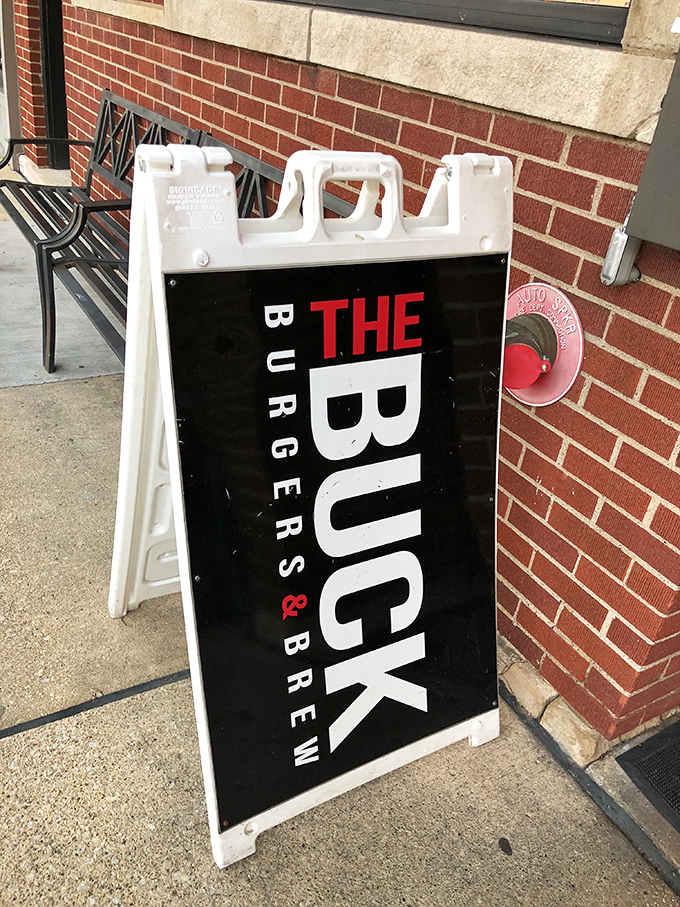 This sidewalk sign doesn't just mark an entrance&mdash;it's your invitation to the best decision you'll make all day.