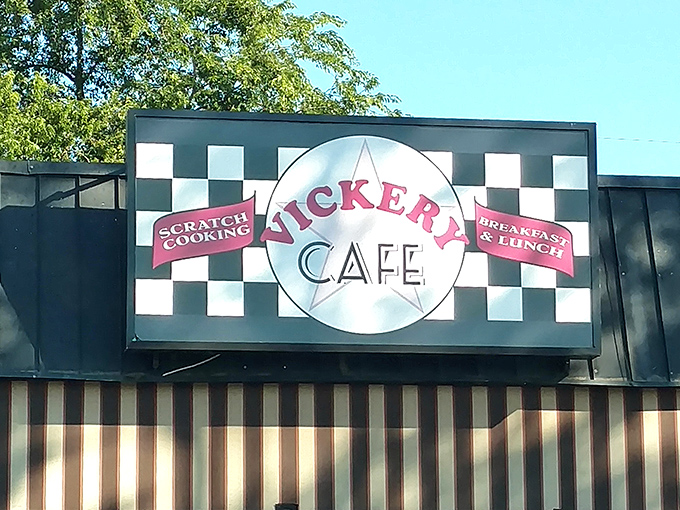 The sign promises "scratch cooking" and the packed parking lot confirms it delivers. Some promises are actually kept in this world.