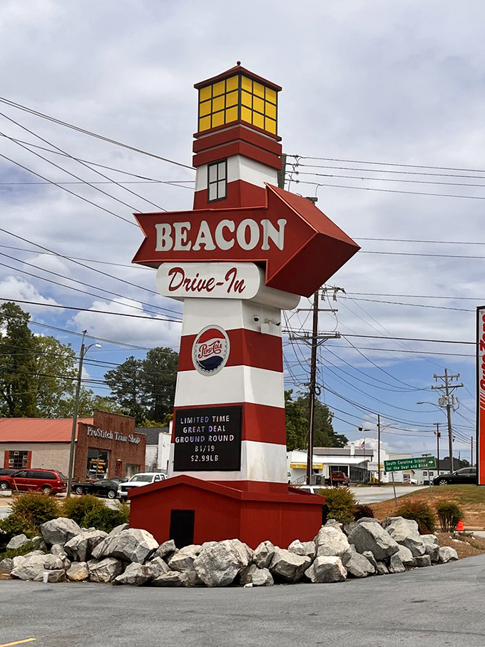 This lighthouse-inspired sign has guided hungry travelers for generations, standing as Spartanburg's most delicious landmark and caloric beacon of hope.