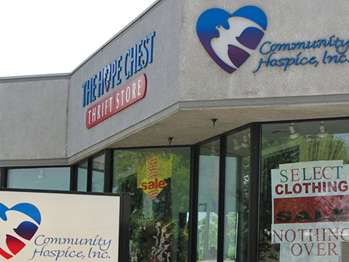 The welcoming facade that signals to bargain hunters they've reached their destination&mdash;retail therapy with a side of community service.