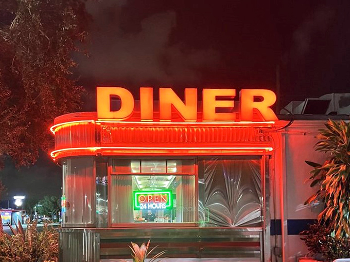 Bold signage that announces this isn't just another restaurant - it's a neighborhood breakfast institution.