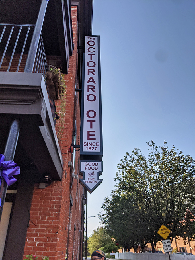 The vintage signage proudly declares "Good Food & Fine Spirits" &ndash; a promise this establishment has been keeping faithfully.