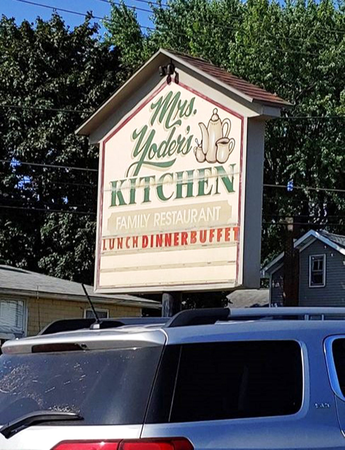 The sign that's launched a thousand road trips. Like a lighthouse for the hungry, guiding travelers toward buttery salvation.