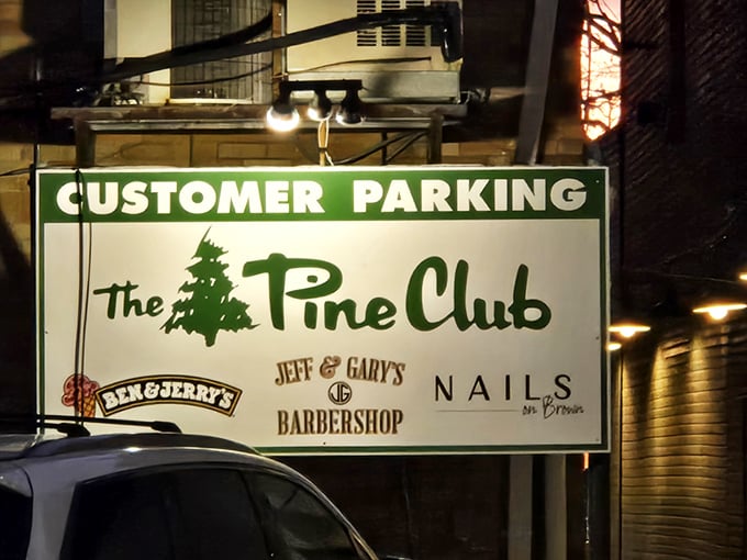 Even the parking sign has personality. In a world of digital everything, there's something reassuring about a place that keeps things classic.