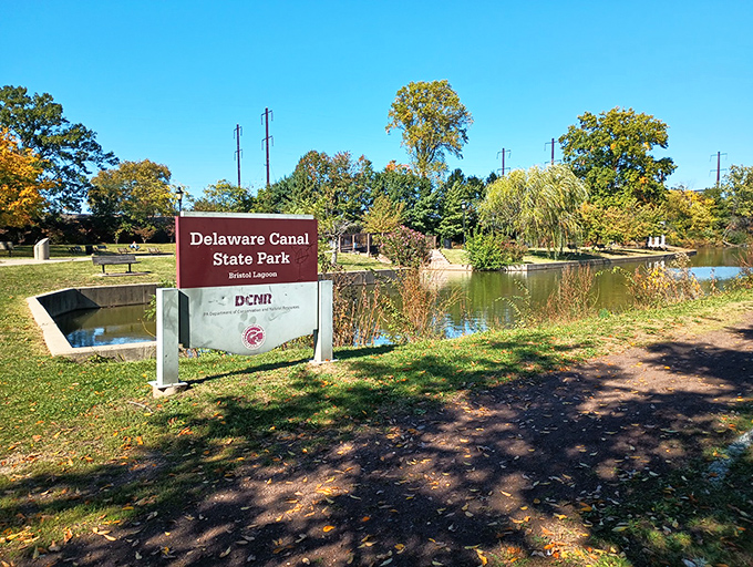 The official welcome sign promises adventures ahead. Like the opening credits to your own personal nature documentary.