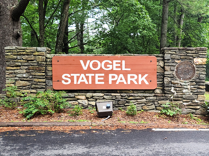 The entrance sign&mdash;where countless family photos have been taken and vacation memories officially begin their journey to legendary status.