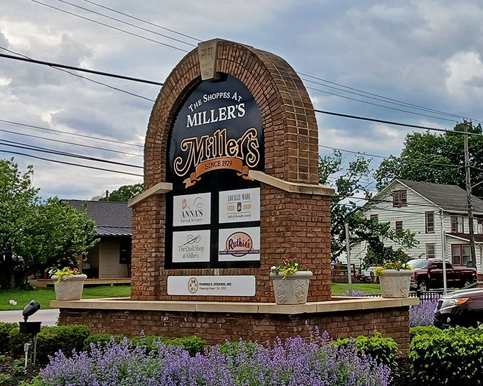 The welcoming brick sign announces you've arrived at Miller's &ndash; gateway to a world where calories don't count and stretchy pants are always the right choice.