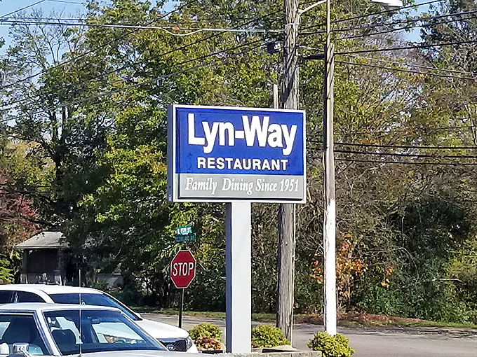 The roadside sign has been guiding hungry travelers since 1951. Like a culinary North Star, it promises comfort food that transcends trends and fads.