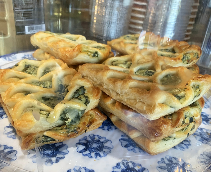 Spinach and feta parcels proving that vegetables can indeed be the star of the show.
