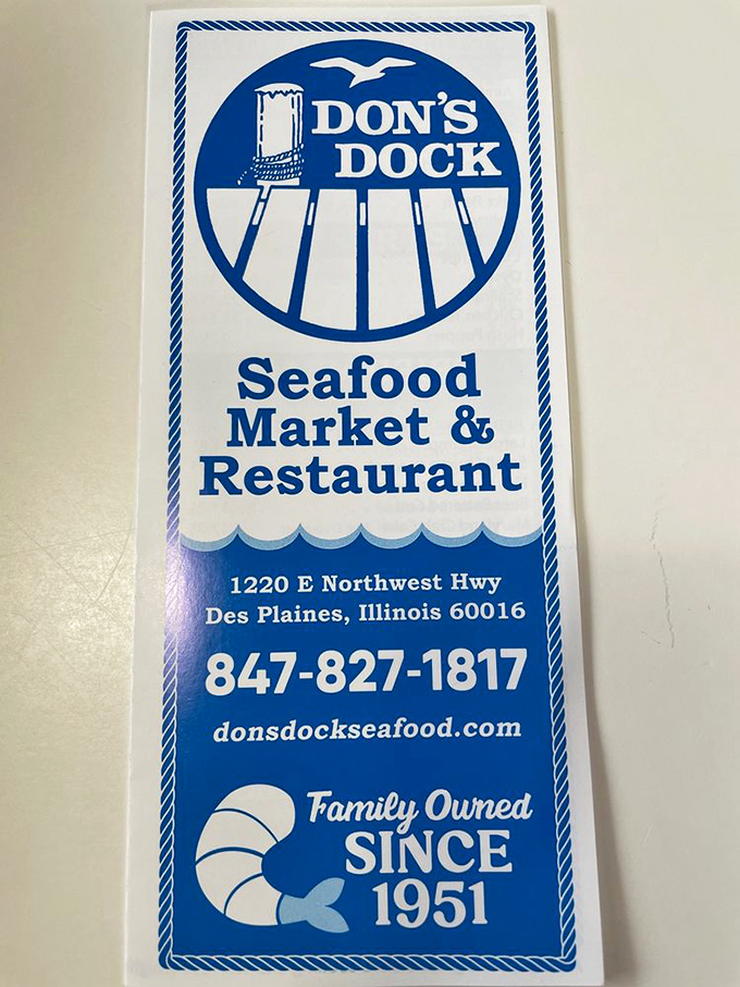 Family-owned since 1951, this unassuming business card tells a story of consistency, quality, and the kind of place that becomes part of your family traditions.