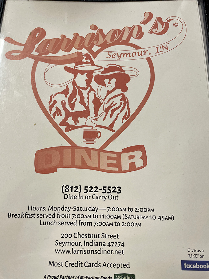 The menu cover tells you everything you need to know&mdash;this place has character, history, and knows exactly what it's about.