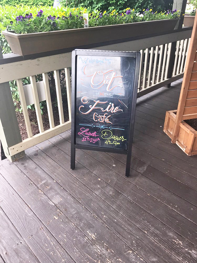 The chalkboard doesn't just list hours&mdash;it extends an invitation to step out of your routine and into a world where lunch and dinner are more than just meals.