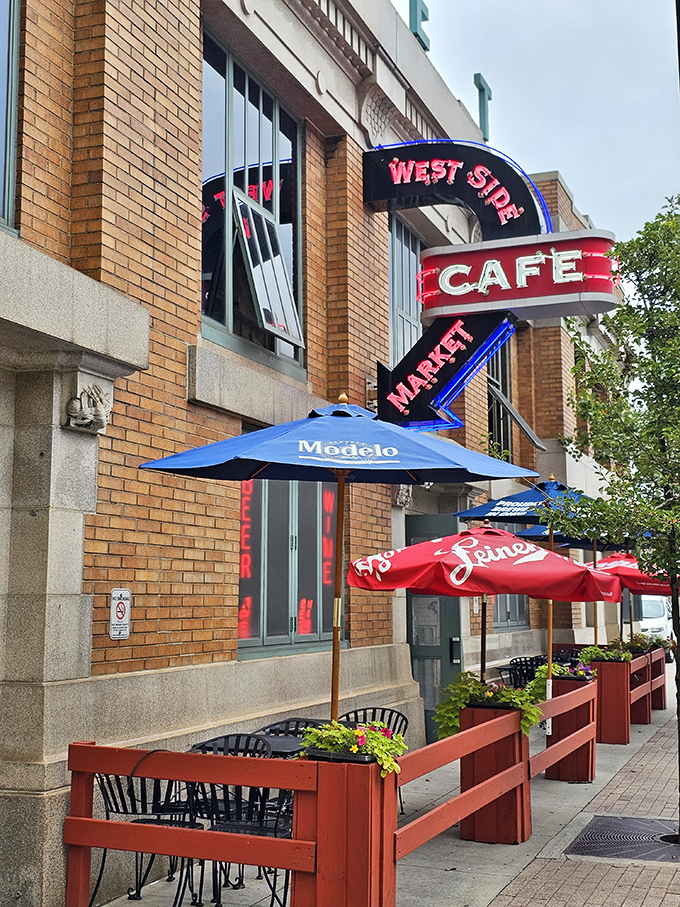 That neon sign isn't just advertising&mdash;it's a beacon of breakfast hope for hungry Clevelanders seeking their morning salvation.