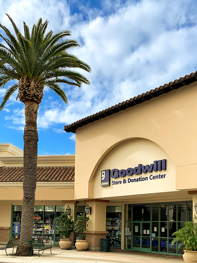 Palm trees stand sentinel outside this temple of thrift, where Ventura's bargain hunters gather to worship at the altar of reuse.